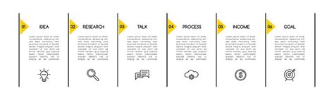 비즈니스 아이콘과 6 가지 옵션이있는 미니멀리스트 인포 그래픽 벡터 6에 대한 스톡 벡터 아트 및 기타 이미지 6 단일