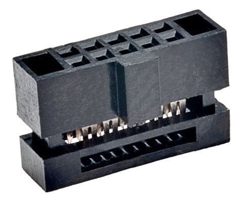 Harwin 10 Way Idc Connector Socket For Cable Mount 2 Row Rs