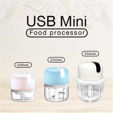 เครื่องปั่น บดสับ ผสมอาหาร Usb Food Processor ขนาด 100ml 250ml 350ml Shopee Thailand