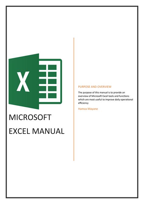 SOLUTION Excel Microsoft Excel Manual Studypool