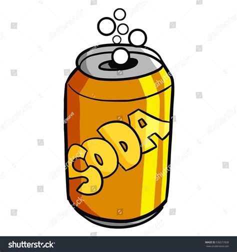 Funny Orange Soda Can Vector Stock Vector Royalty Free 536577838