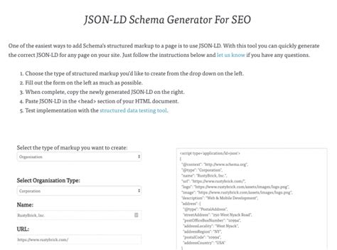 Json Ld Schema Generator Tool Now Available