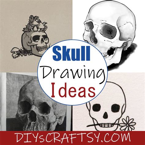 28 Skull Drawing Ideas How To Draw Skull DIYsCraftsy