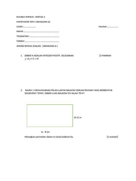 Double Impack Spm Pdf