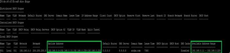 Dhcp Exclude Address Range Option Config On Instant 20