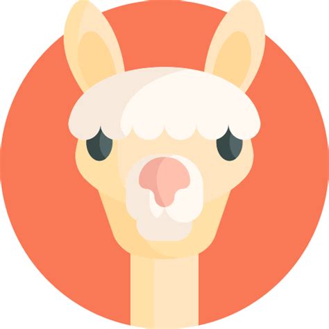 Llama Detailed Flat Circular Flat Icon Freepik