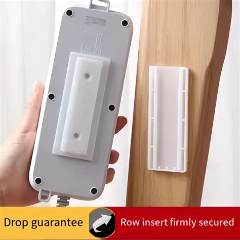 1pcs Self Adhesive Socket Fixer Wall Hanging Power Strip Holder Fixator Plug In Wall Mounted
