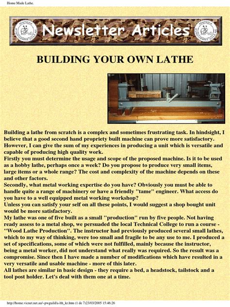 Building Your Own Lathe Pdf Metalworking Tools
