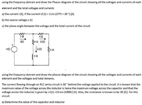 SOLVED Using The Frequency Domain And Drawing The Phasor Diagram Of The Circuit Showing All