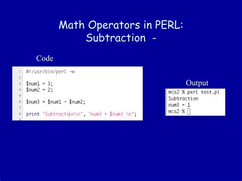 Ppt Math Operators In Perl Powerpoint Presentation Free Download Id316804