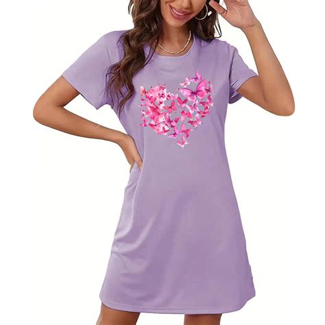 Elvqul Womens Nightgowns Plus Size Clearance Womens Loungewear Pull On