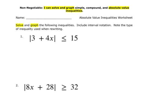 Inequality Bundle Simple Compound Absolute Value By For The Joy Of