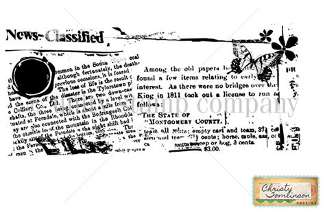 Newsprint Floral Greetings Unity Stamp Company