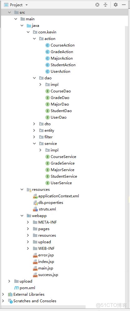 Struts2、spring与hibernate整合应用：基于ssh框架的学生成绩管理系统51cto博客struts2hibernate