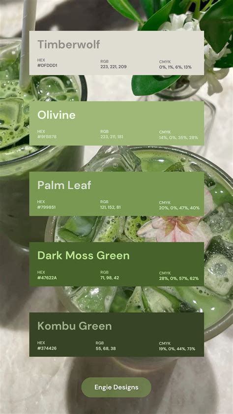 5 Colour Pallet Covers Green Aesthetic Themed 💚 In 2025 Pantone