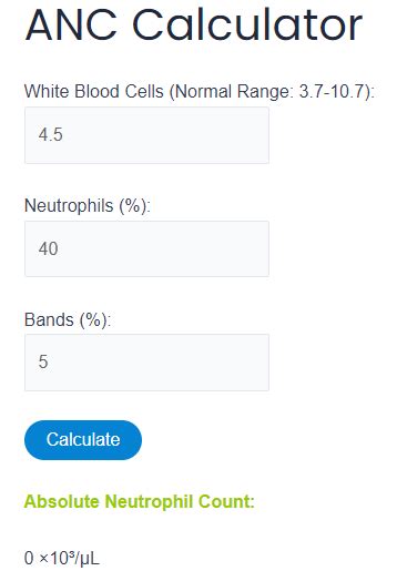 Anc Calculator Anc Count Anc Calc