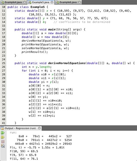 Polynomial Regression Java Data Analysis