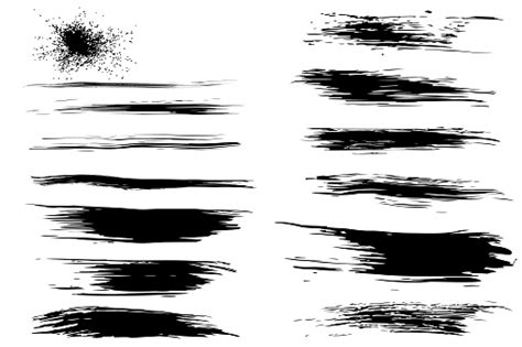 디자인과 페인팅을 위한 블랙 지저분한 브러쉬의 벡터 세트 벡터 Eps 8 0명에 대한 스톡 벡터 아트 및 기타 이미지 0명 개체 그룹 그래피티 Istock