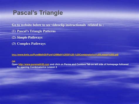 PPT Pascals Triangle PowerPoint Presentation Free Download ID