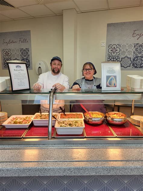 Today At Iss Ingleton Falls Restaurant Biddy And Kirsty Worked Hard To