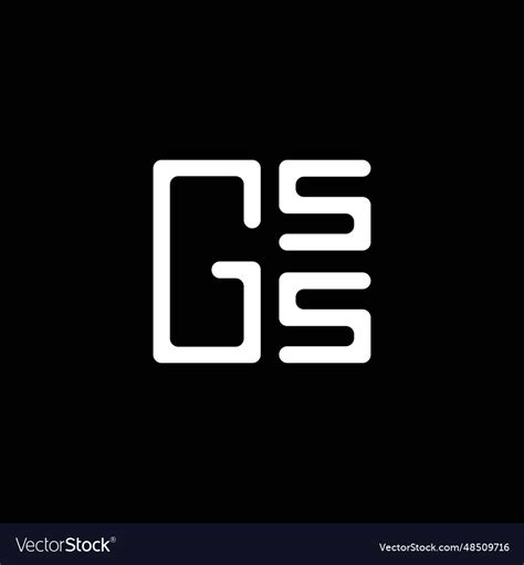 Gss Letter Logo Design Simple And Modern Vector Image