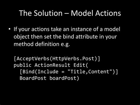 Model Binding In Aspnet Mvc Ppt