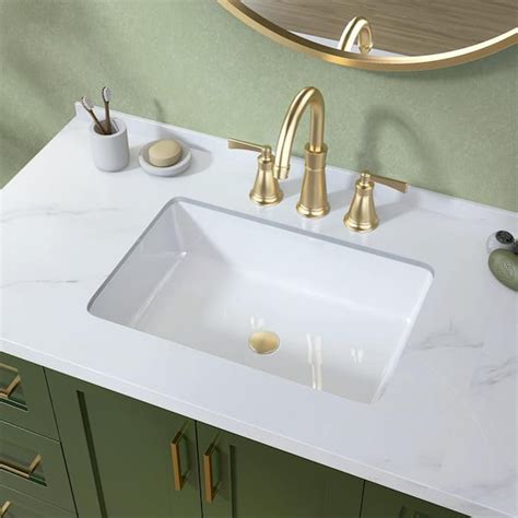 Ntq 24 In Rectangular Undermount Bathroom Sink Vitreous China Vessel Vanity Lavatory Sink Basin