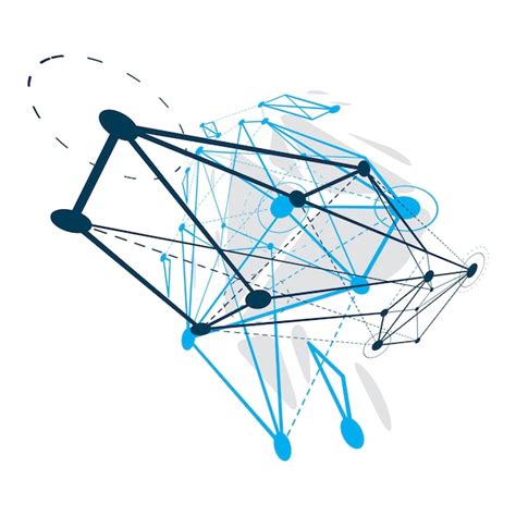 Premium Vector Abstract Geometric 3d Wireframe Object Digital