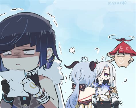 Ganyu Shenhe Yelan And Aranara Genshin Impact Drawn By Xinzoruo