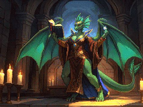 Magic Dragon Pixel Animated Art  — Weasyl