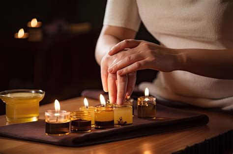 Premium Ai Image Aromatherapy Massage With A Therapist Applying Oils