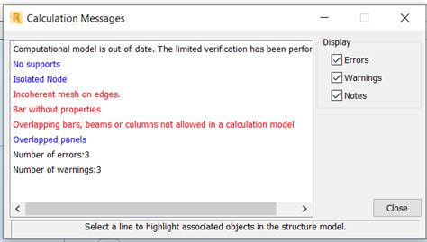 Discrepancy Between Calculation Messages Report And Verification Report For Model In Robot