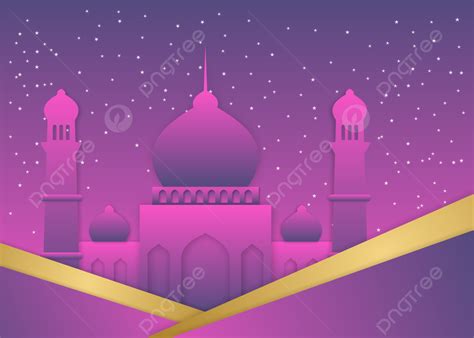 Background Latar Belakang Idul Fitri Islam Dengan Gradien Ungu Lebaran Mubarak Islam Latar