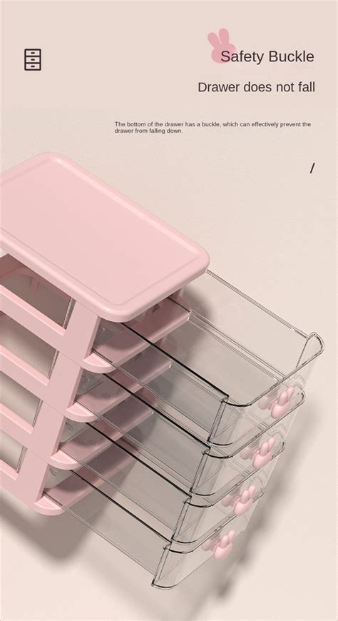 4 Tiers Rabbit Multilayer Drawer Desktop Accessories Stationery Mini