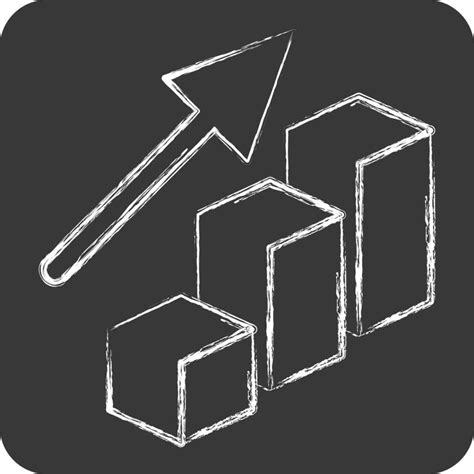 Icon Bar Chart Related To 3d Visualization Symbol Chalk Style Simple Design Editable Simple