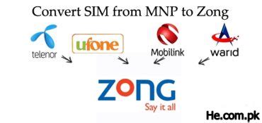How To Convert To Zong With The Same Number From Ufone Telenor Warid Jazz