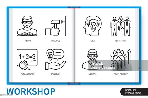 Workshop Infographics Linear Icons Collection Stock Illustration Download Image Now