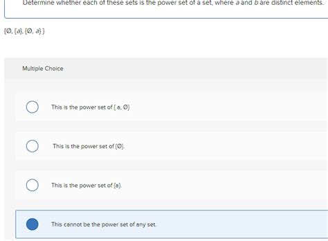 Solved Find The Power Set Of Each Of The Following Sets Chegg