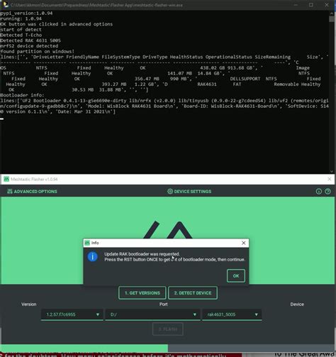 rak bootloader is not updating · issue 135 · meshtastic meshtastic gui installer · github