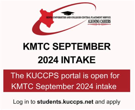 Kuccps Kmtc September Intake Applications Deadline