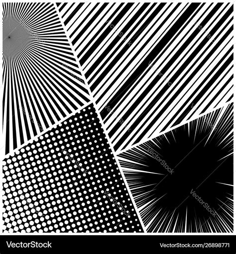Comic Book Monochrome Composition Royalty Free Vector Image