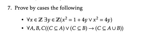 Solved 7 Prove By Cases The Following Chegg Com