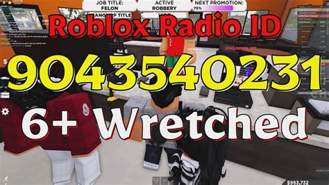Wretched Roblox Radio Codes Ids