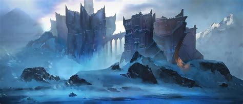 Frozen Fortress A Stunning Hd Fantasy Ice Castle Wallpaper By Luc