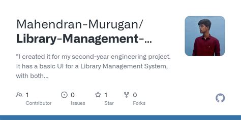 Github Mahendran Muruganlibrary Management Syatem In Python I Was