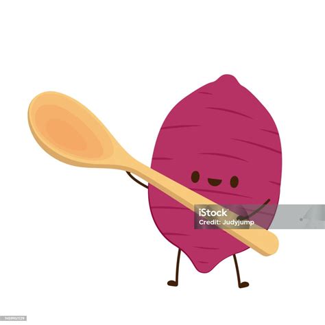 고구마 캐릭터 유기농 건강한 야채 신선한 자연 뿌리 벡터 만화 플랫 스타일로 제작되었습니다 구운 고구마 일본 고구마 가을에 대한 스톡 벡터 아트 및 기타 이미지 Istock