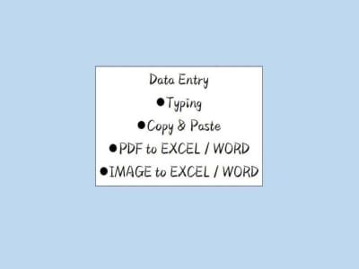 Complete And Error Free Data Entry Upwork