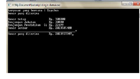 Contoh Program C Data Karyawansaychun Punya Blog