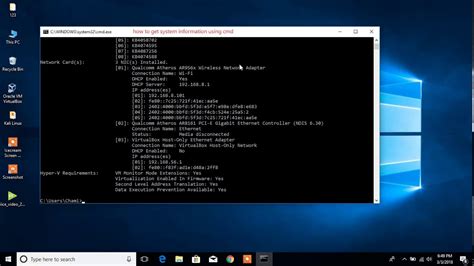 Getting System Information Using Command Prompt Cmd YouTube