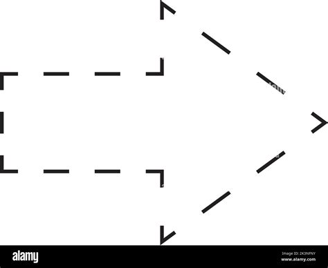 Arrow Shape Dashed Symbol Vector Icon For Creative Graphic Design Ui